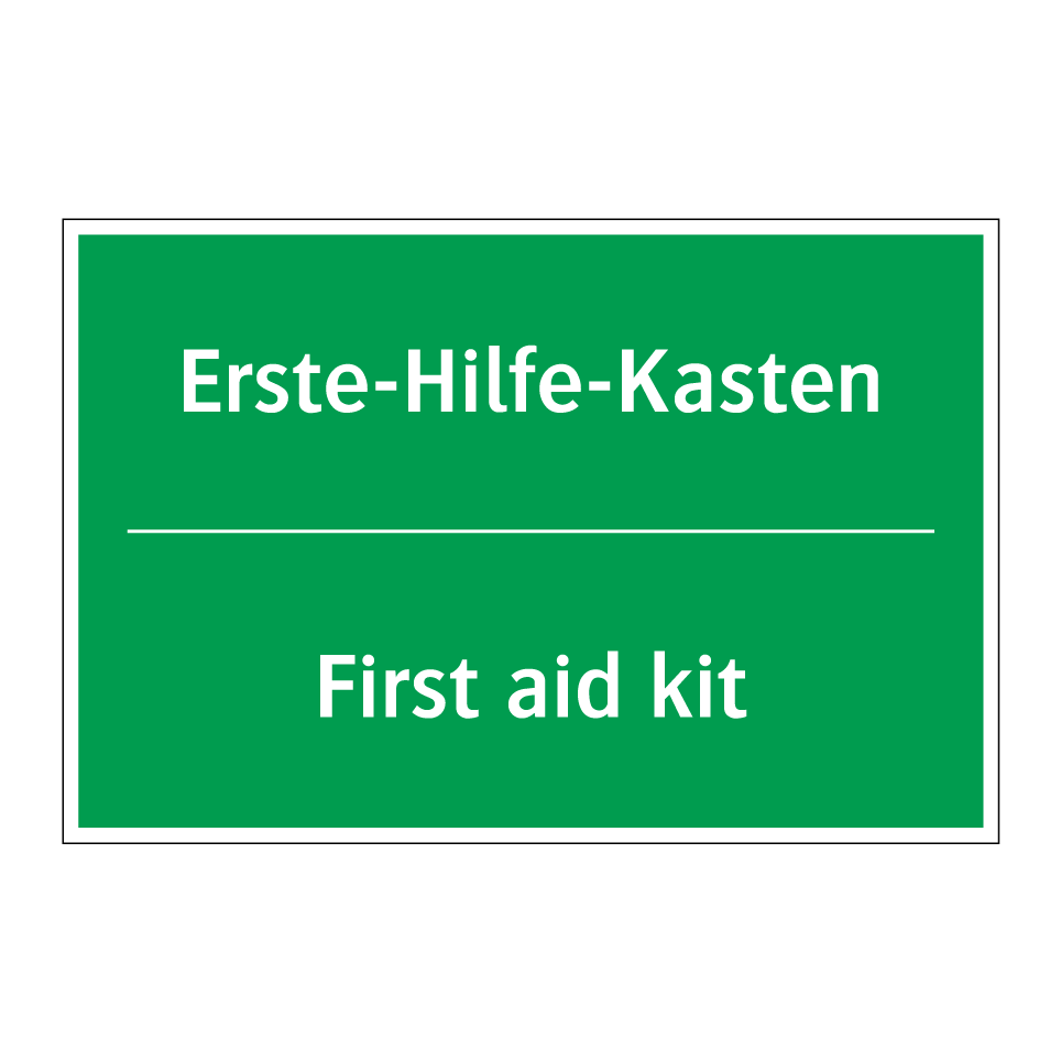 Schild Erste Hilfe Kasten