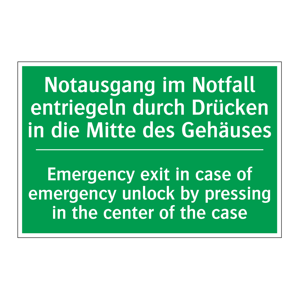 Kauf Notausgang im Notfall entriegeln /.../ - Emergency exit in case of emergency /.../ schild ...