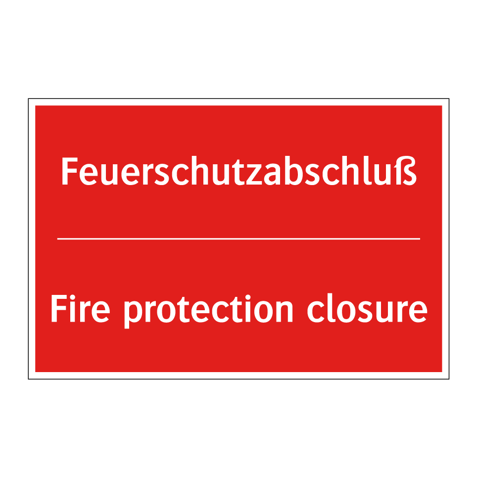 Kauf Feuerschutzabschluß - Fire protection closure schild | SignOnline | DE-F1176