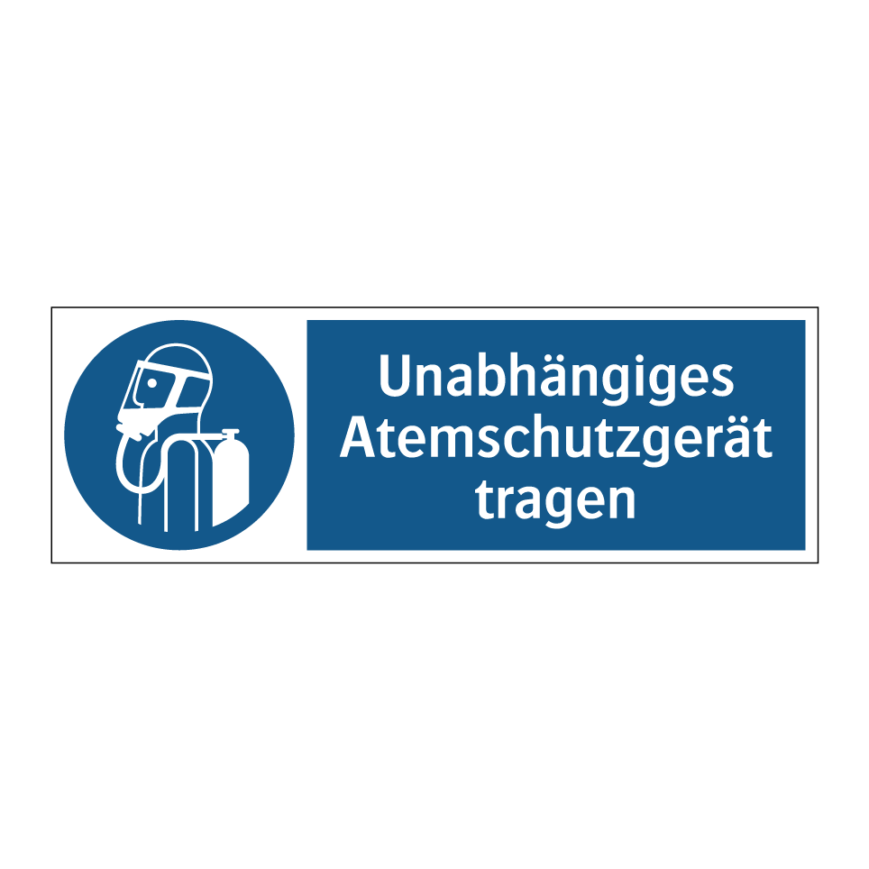 Kauf Unabhängiges Atemschutzgerät tragen schild | SignOnline | DE-M4930