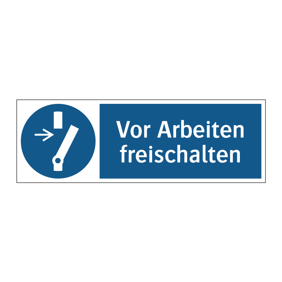Kauf Vor Arbeiten freischalten schild | SignOnline | DE-M5057