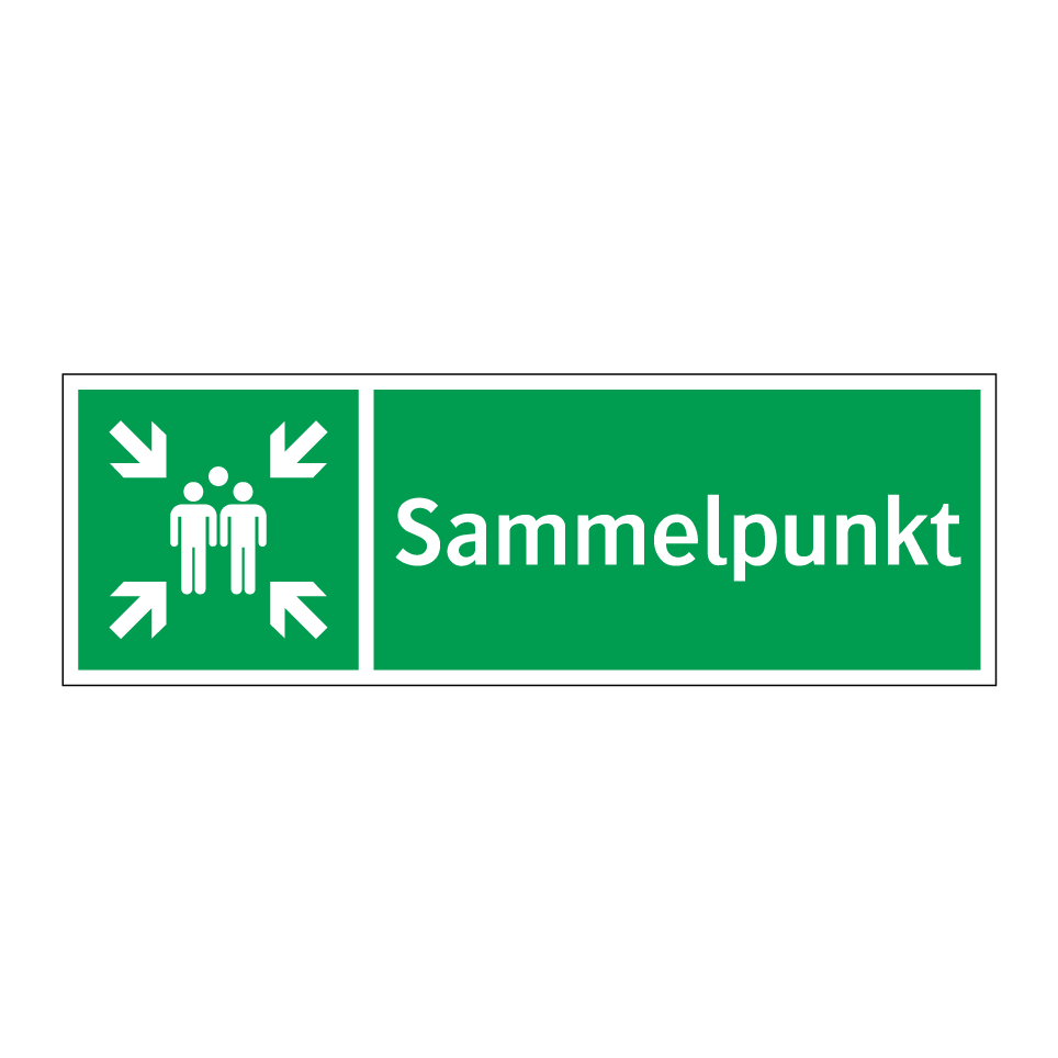 Kauf Sammelpunkt schild | SignOnline | DE-E1487