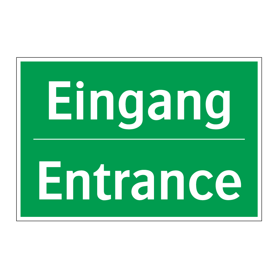 Kauf Eingang - Entrance schild | SignOnline | DE-E487
