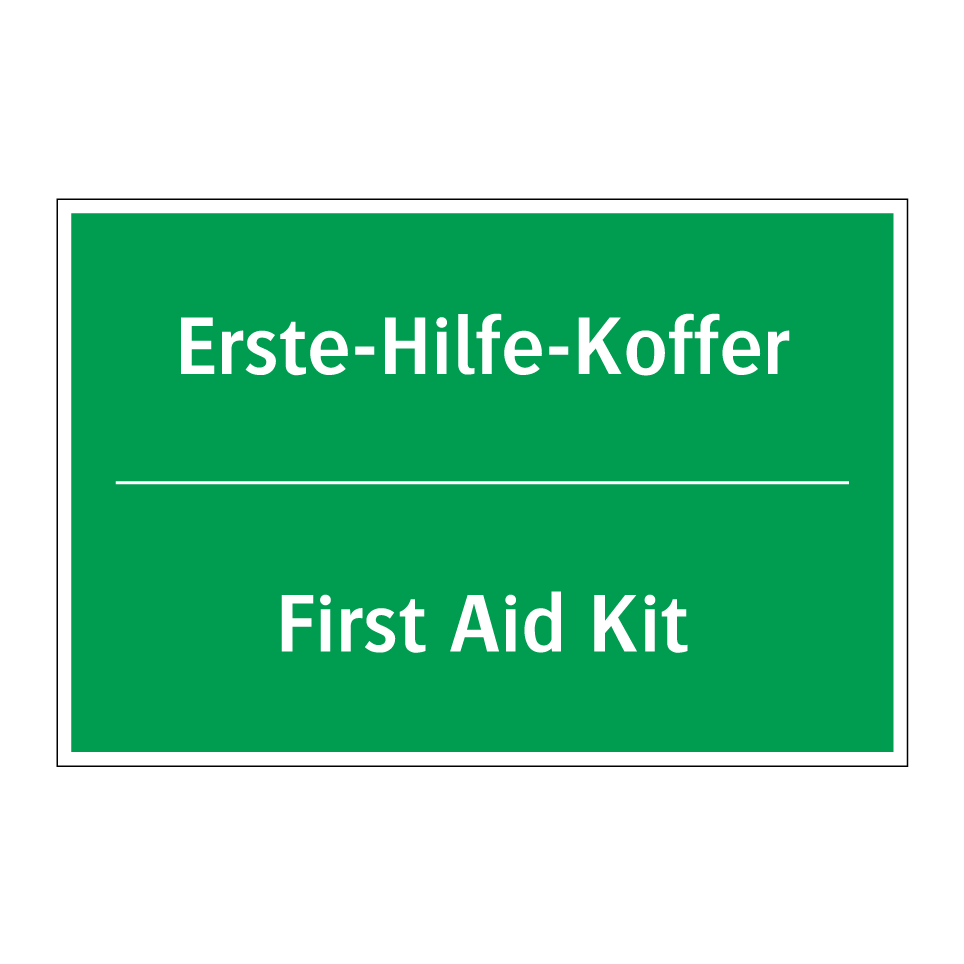 Kauf Erste-Hilfe-Koffer - First Aid Kit schild | SignOnline | DE-E500