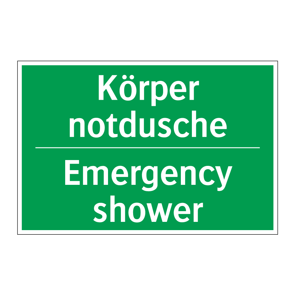 Kauf Körper notdusche - Emergency shower schild | SignOnline | DE-E562