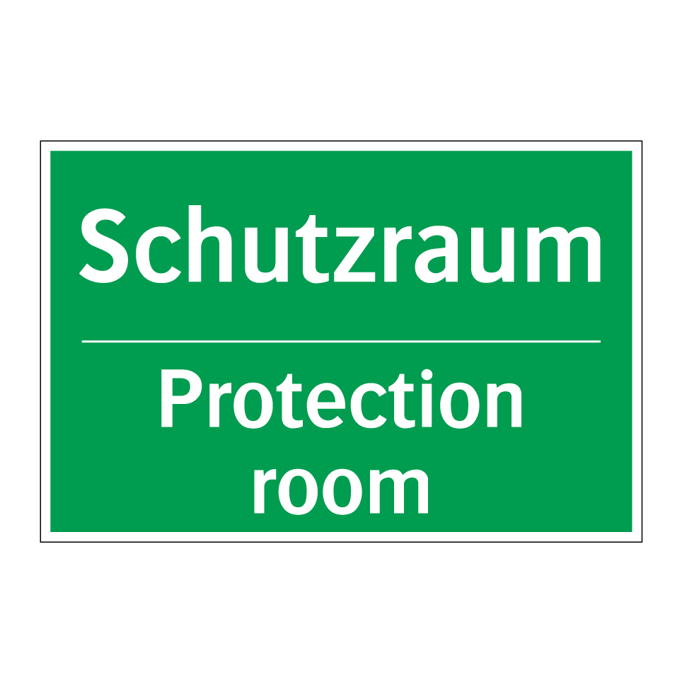 Kauf Schutzraum - Protection room schild | SignOnline | DE-E739