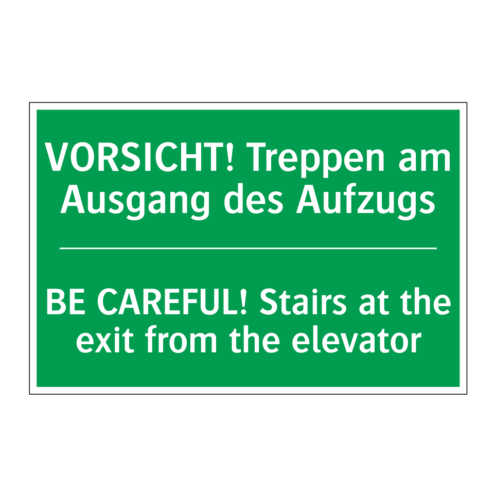 Kauf VORSICHT! Treppen am Ausgang des /.../ - BE CAREFUL! Stairs at the ...