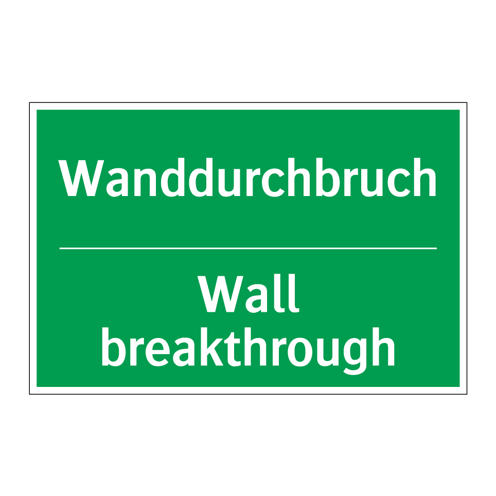 Kauf Wanddurchbruch - Wall breakthrough schild | SignOnline | DE-E790