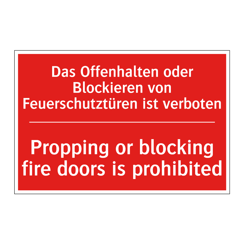 Kauf Das Offenhalten oder Blockieren /.../ - Propping or blocking fire ...