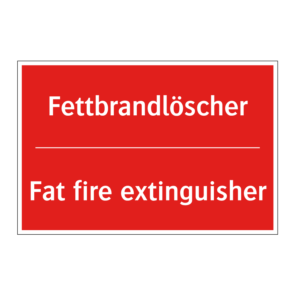 Kauf Fettbrandlöscher - Fat fire extinguisher schild | SignOnline | DE ...