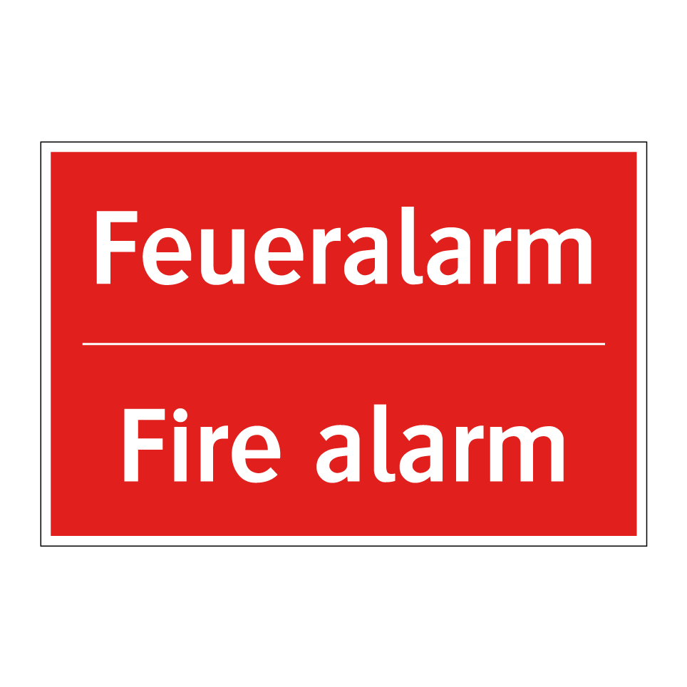 Kauf Feueralarm - Fire alarm schild | SignOnline | DE-F1096