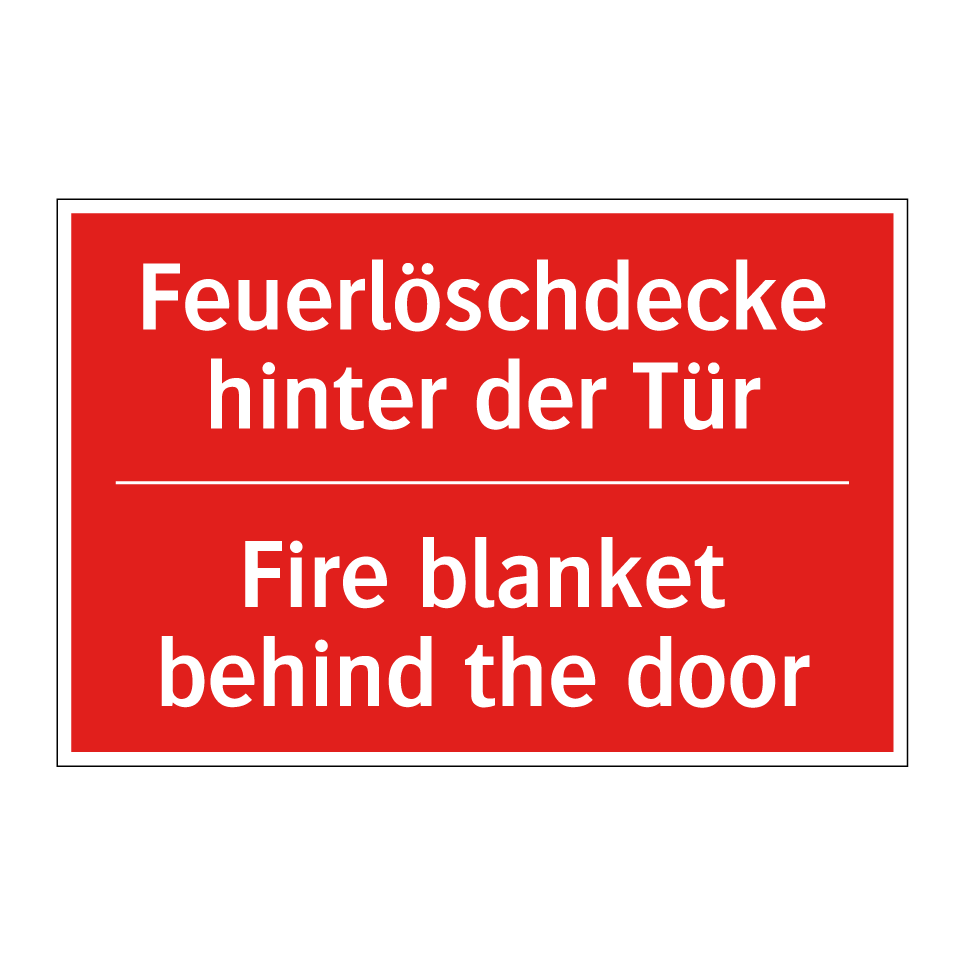 Kauf Feuerlöschdecke hinter der Tür - Fire blanket behind the door ...
