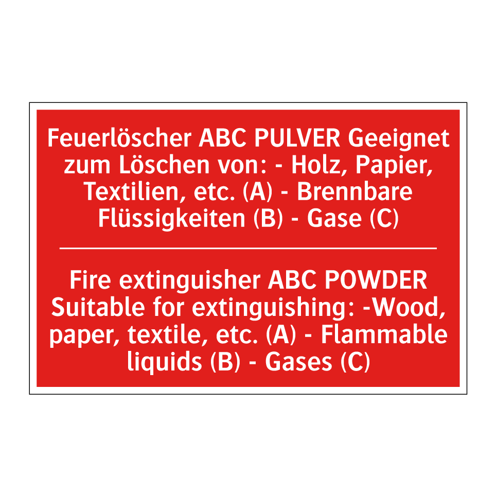 Kauf Feuerlöscher ABC PULVER Geeignet /.../ - Fire extinguisher ABC ...