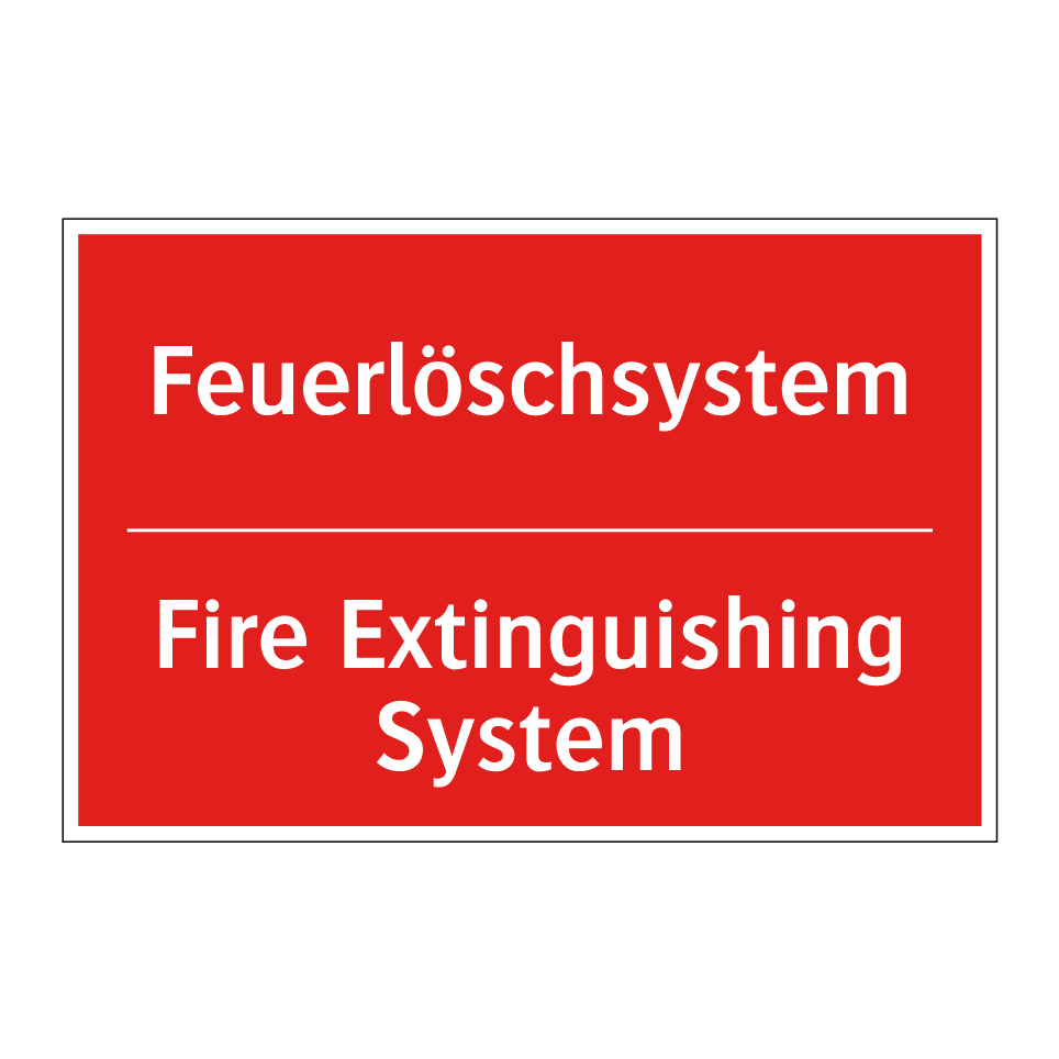 Kauf Feuerlöschsystem - Fire Extinguishing System schild | SignOnline ...