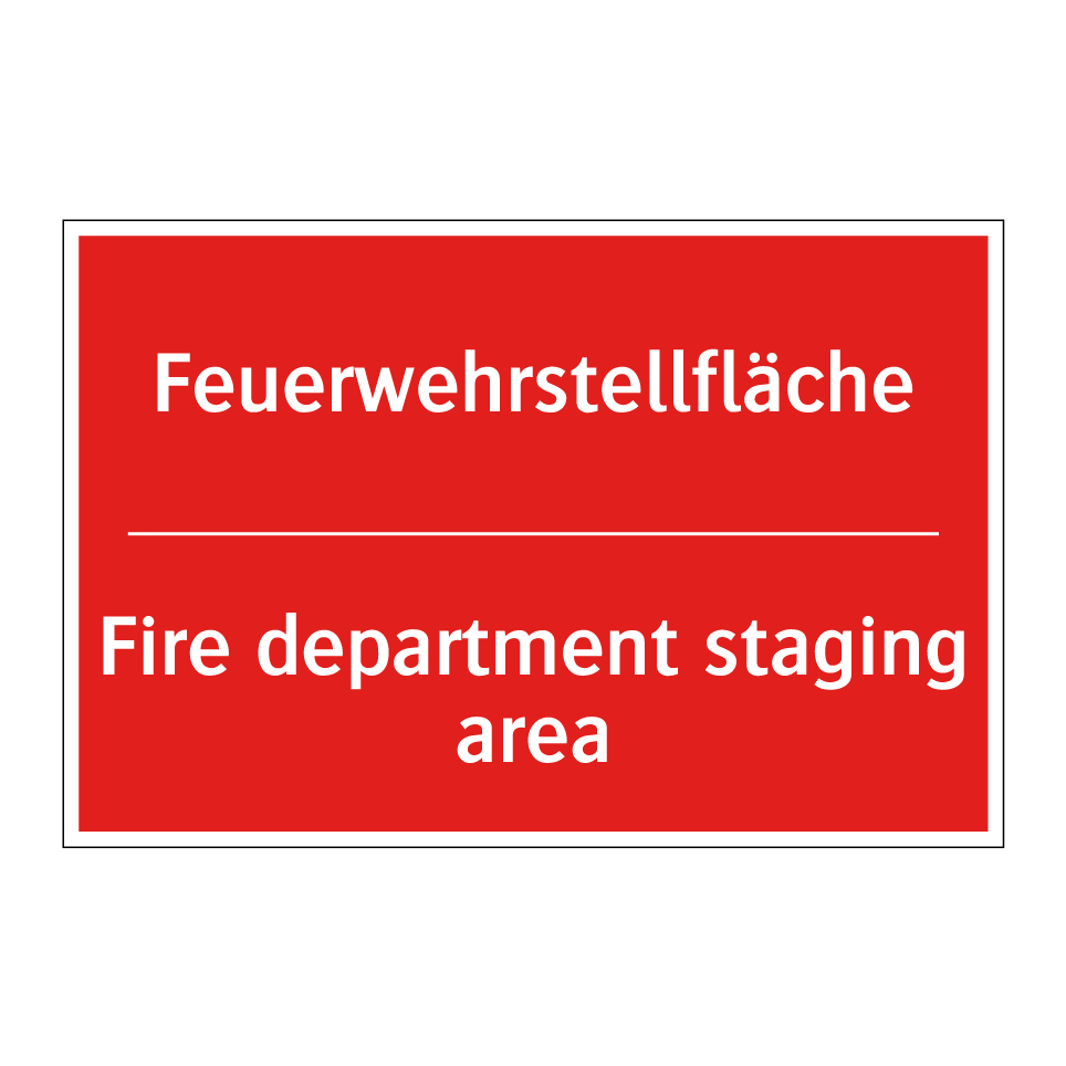 Kauf Feuerwehrstellfläche - Fire department staging area schild ...