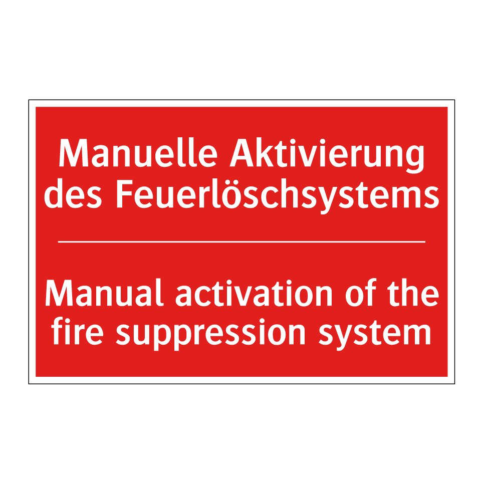 Kauf Manuelle Aktivierung des Feuerlöschsystems/.../ - Manual ...