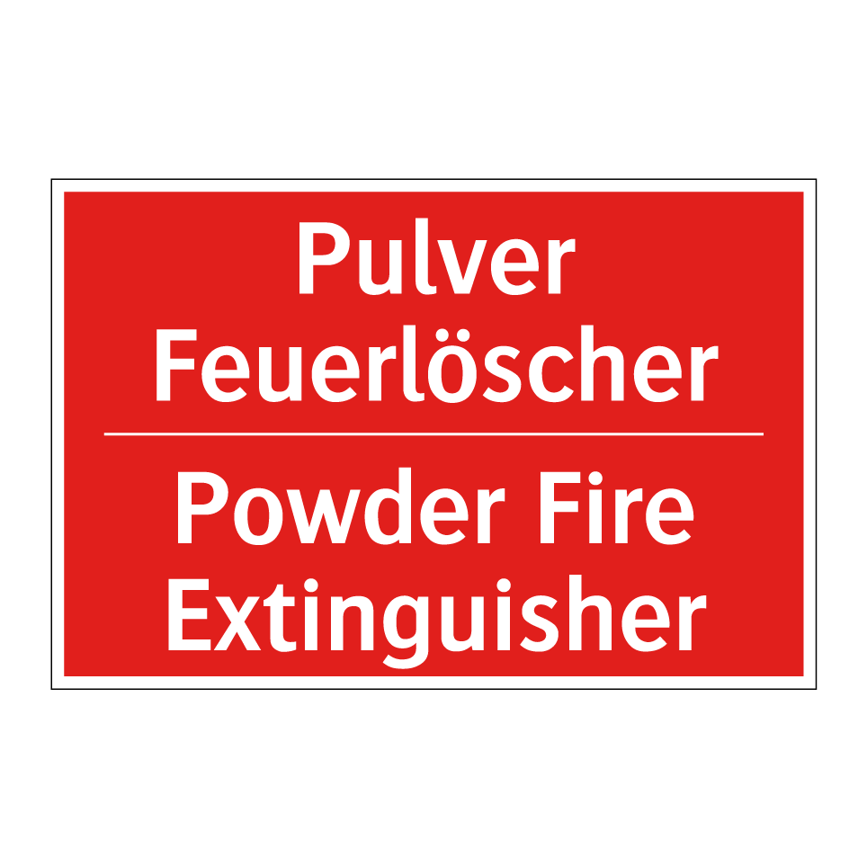 Kauf Pulver Feuerlöscher - Powder Fire Extinguisher schild | SignOnline ...