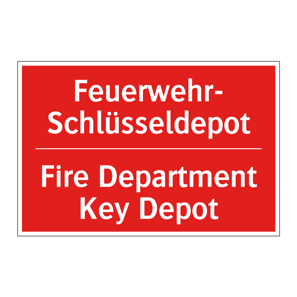 Kauf Feuerwehr- Schlüsseldepot - Fire Department Key Depot schild ...