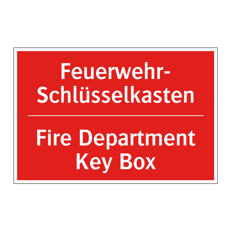 Kauf Feuerwehr- Schlüsselkasten - Fire Department Key Box schild ...