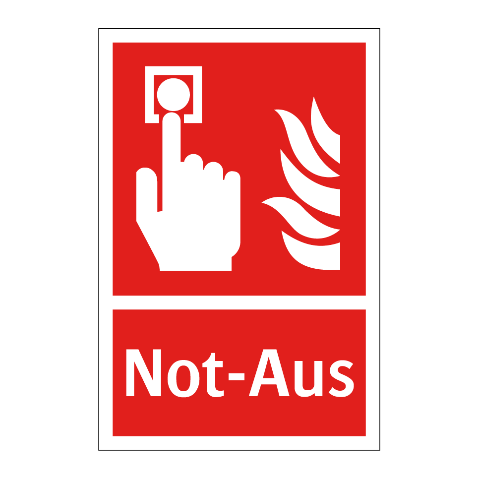 Kauf Not-Aus schild | SignOnline | DE-F2036