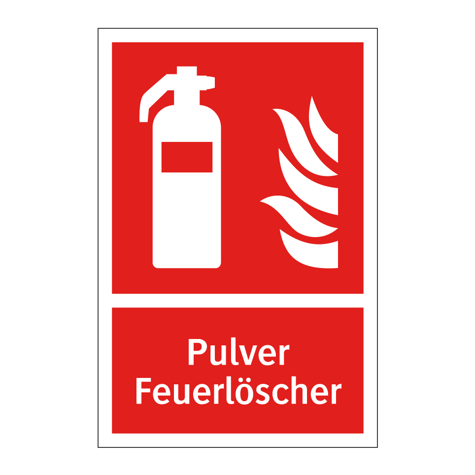 Kauf Pulver Feuerlöscher schild | SignOnline | DE-F2047