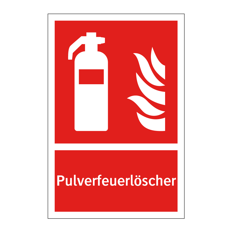 Kauf Pulverfeuerlöscher schild | SignOnline | DE-F2048