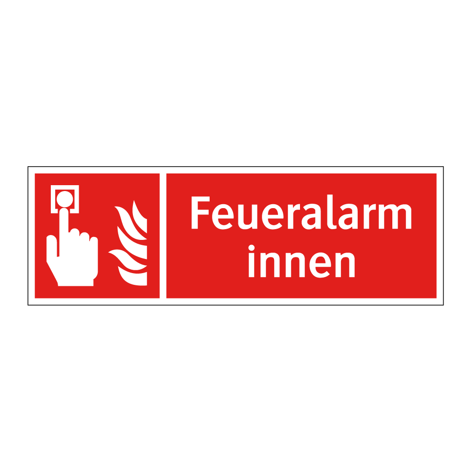 Kauf Feueralarm innen schild | SignOnline | DE-F2250