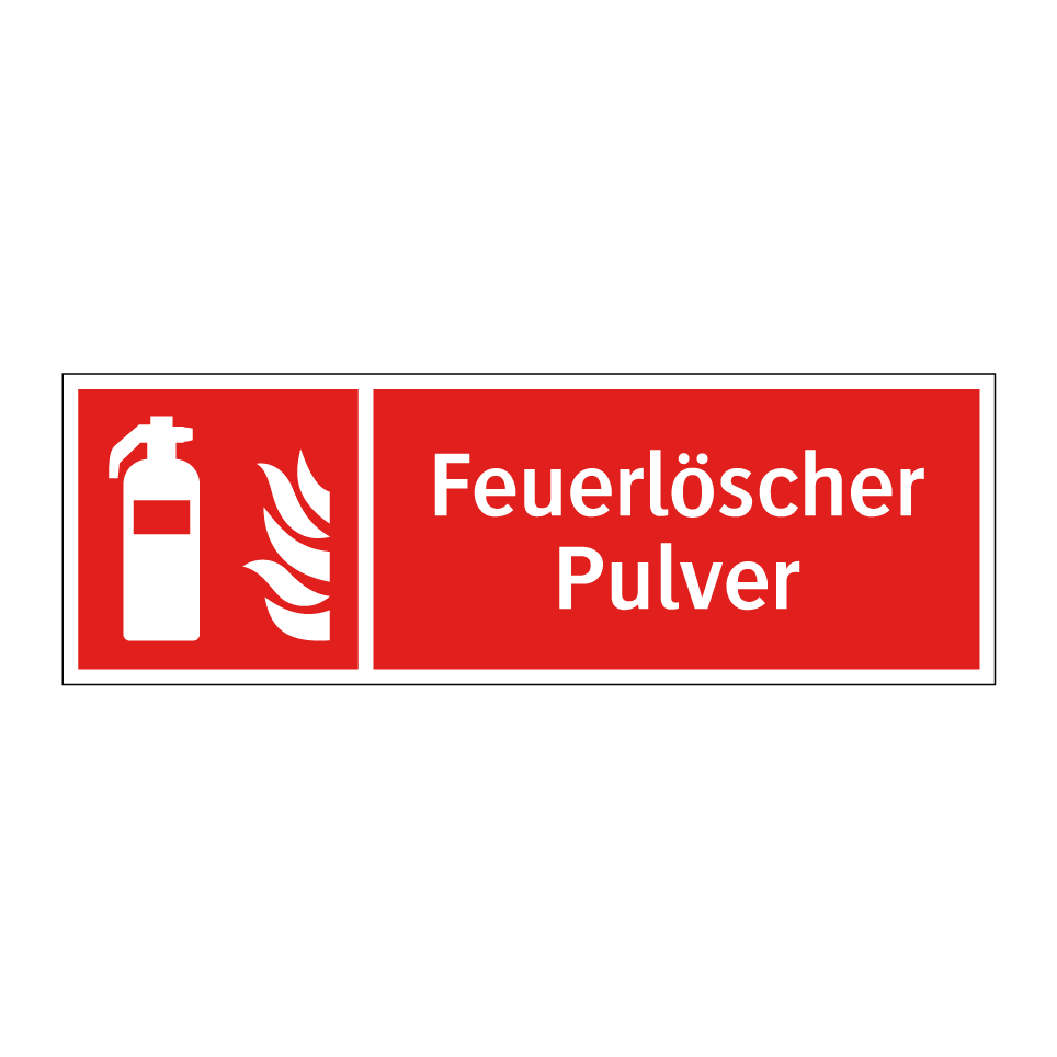 Kauf Feuerlöscher Pulver schild | SignOnline | DE-F2291