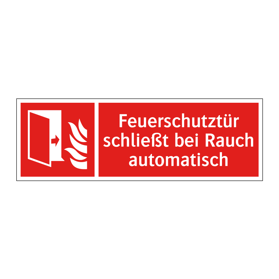 Kauf Feuerschutztür schließt bei Rauch automatisch schild | SignOnline ...
