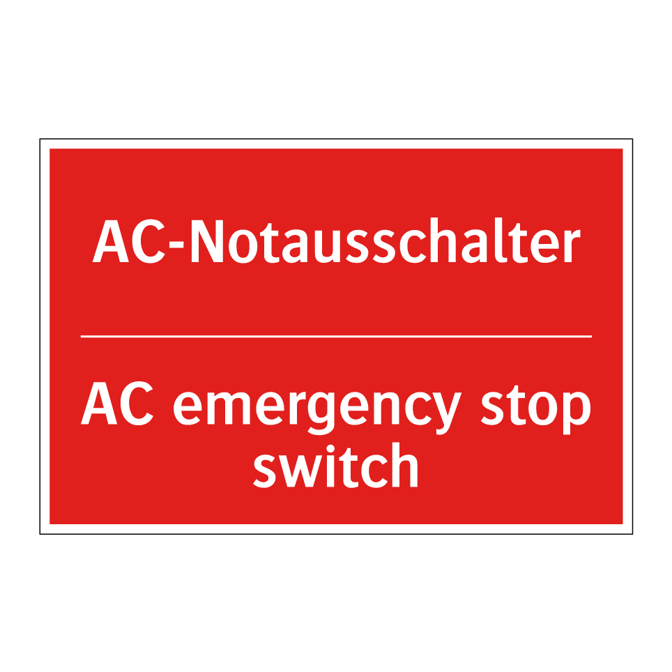 Kauf AC-Notausschalter - AC emergency stop switch schild | SignOnline ...