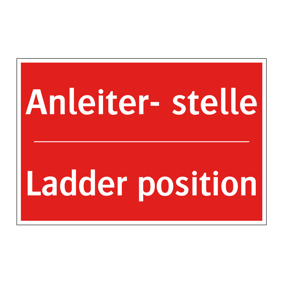 Kauf Anleiter- stelle - Ladder position schild | SignOnline | DE-F893