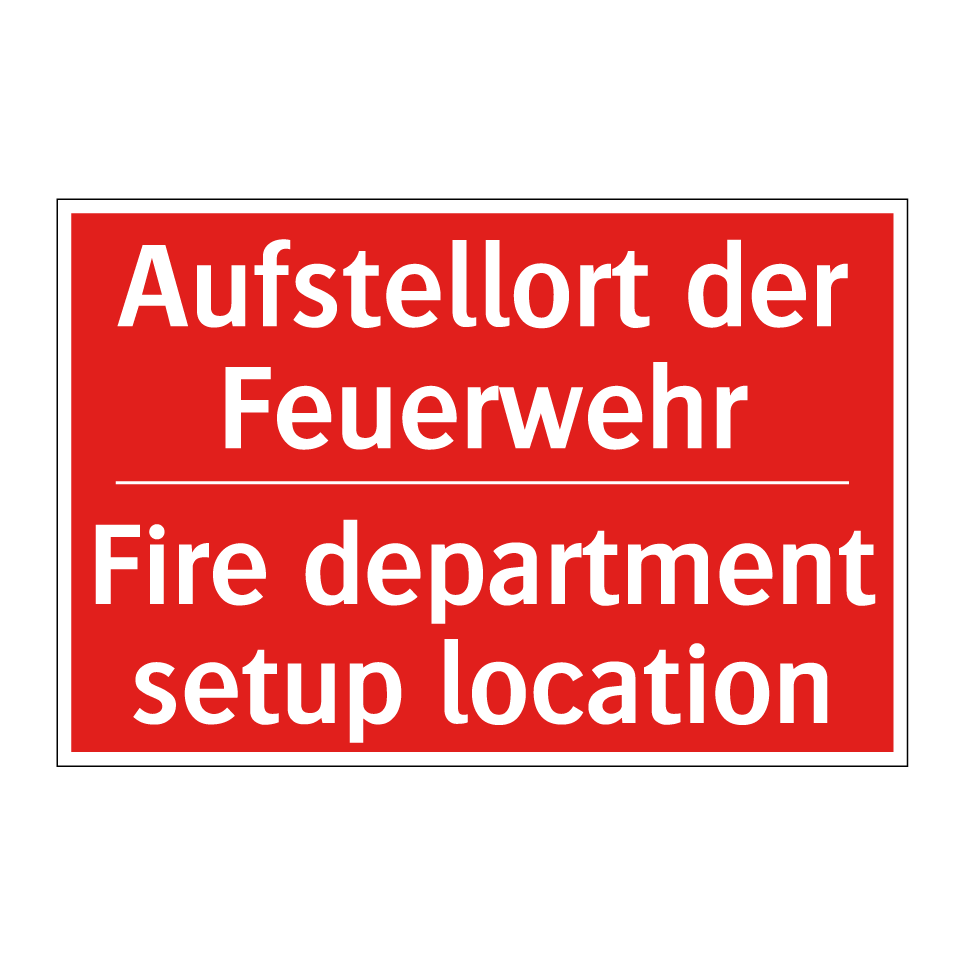 Kauf Aufstellort der Feuerwehr - Fire department setup location schild ...