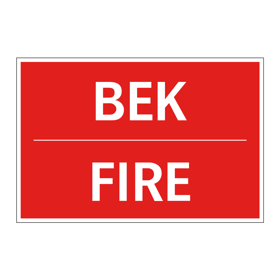 Kauf BEK - FIRE schild | SignOnline | DE-F926