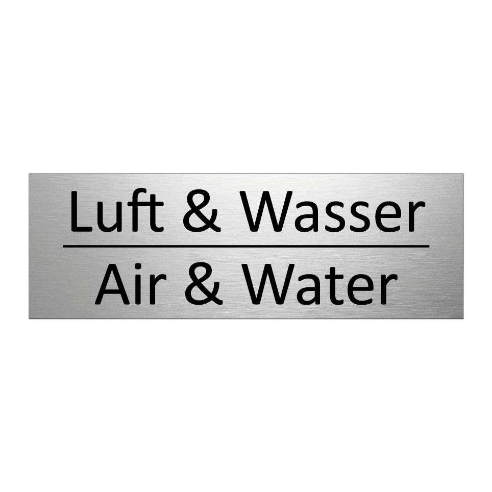 Luft & Wasser - Air & Water Schild | SignOnline | DE-I3797