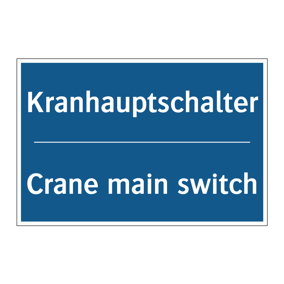 Kauf Kranhauptschalter - Crane main switch schild | SignOnline | DE-M1509