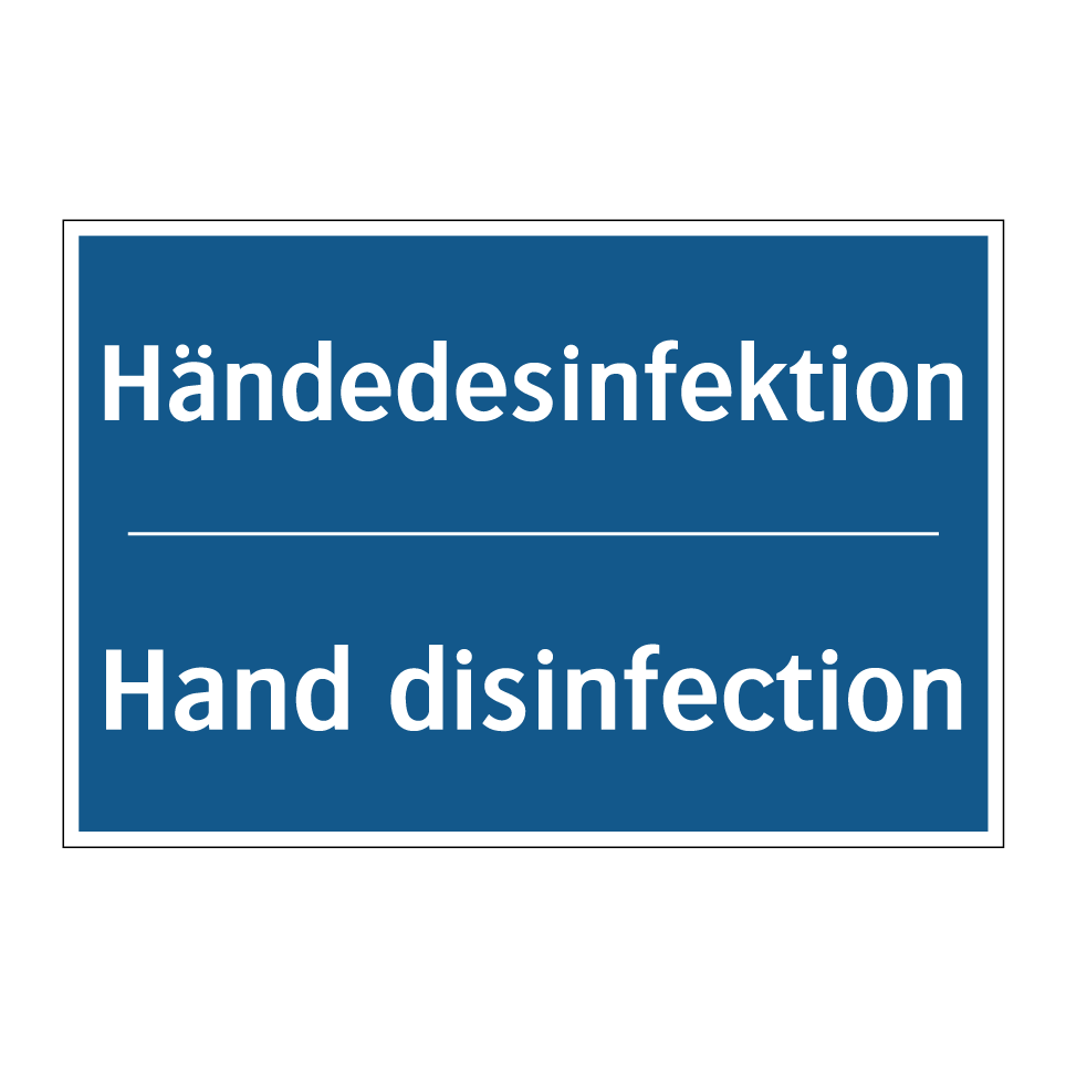 Kauf Händedesinfektion - Hand disinfection schild | SignOnline | DE-M1707