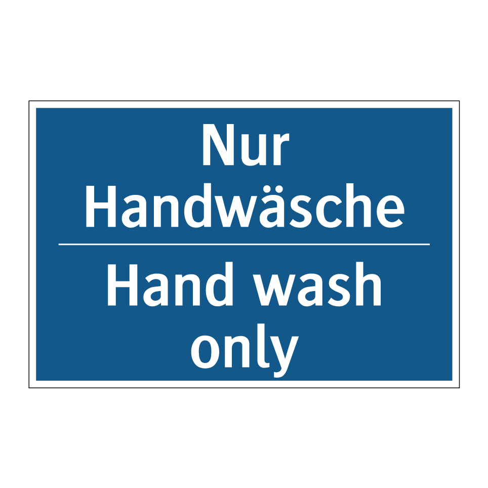 Kauf Nur Handwäsche - Hand wash only schild | SignOnline | DE-M1710