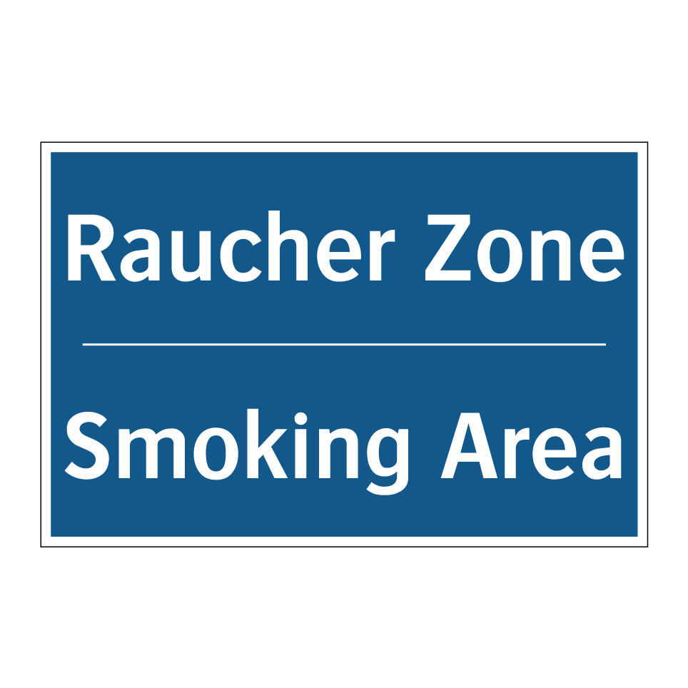 Kauf Raucher Zone - Smoking Area schild | SignOnline | DE-M2107