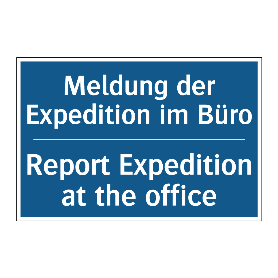 Kauf Meldung der Expedition im Büro - Report Expedition at the office ...