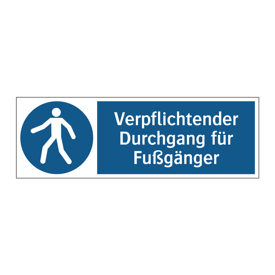 Kauf Verpflichtender Durchgang für Fußgänger schild | SignOnline | DE-M4506