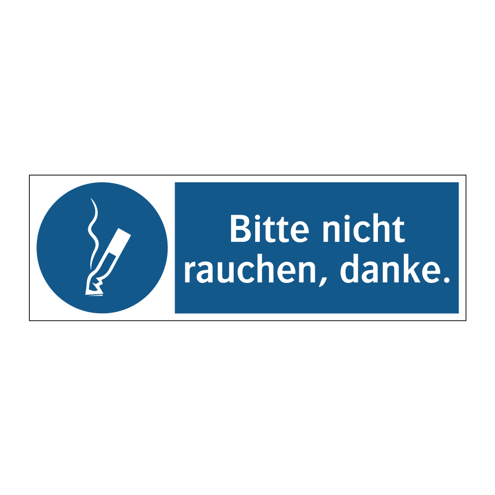 Kauf Bitte nicht rauchen, danke. schild | SignOnline | DE-M4612