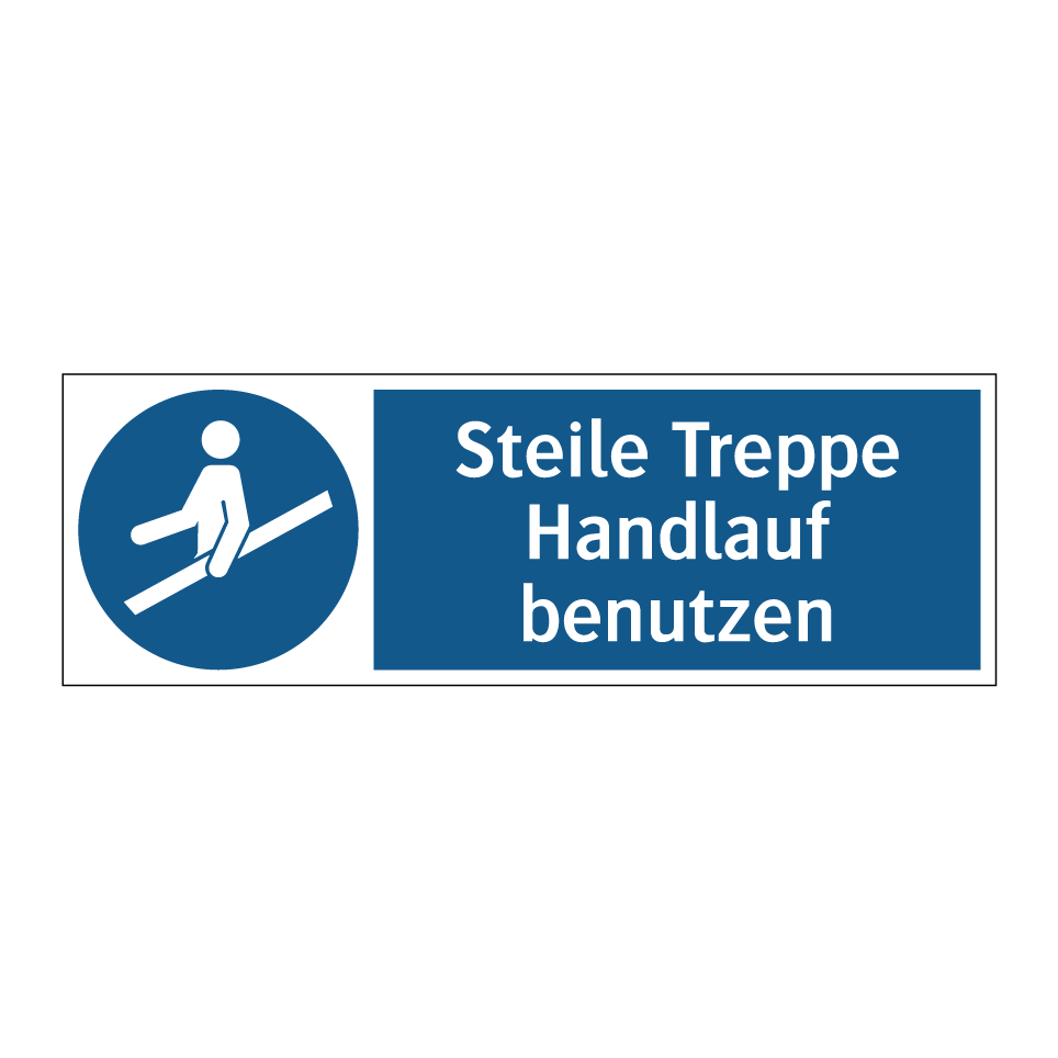 Kauf Steile Treppe Handlauf benutzen schild | SignOnline | DE-M4861