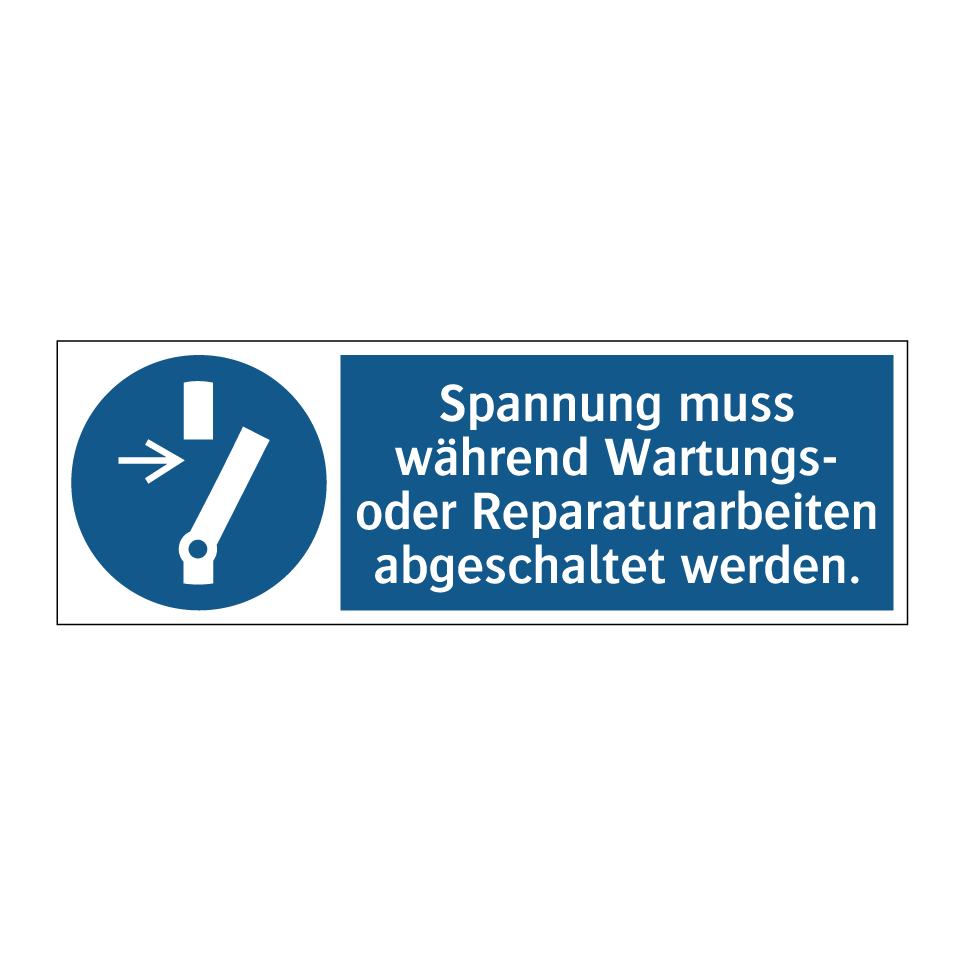 Kauf Spannung muss während Wartungs- oder Reparaturarbeiten ...