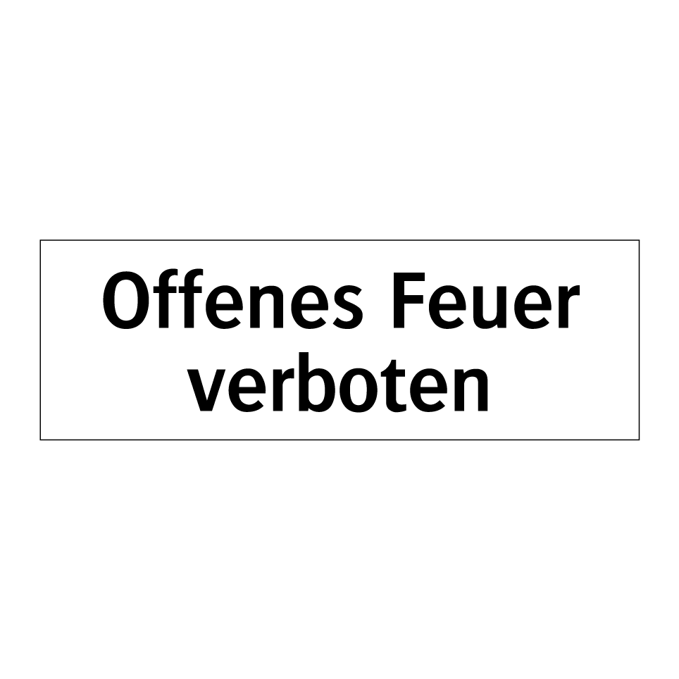 Kauf Offenes Feuer verboten schild | SignOnline | DE-P1648