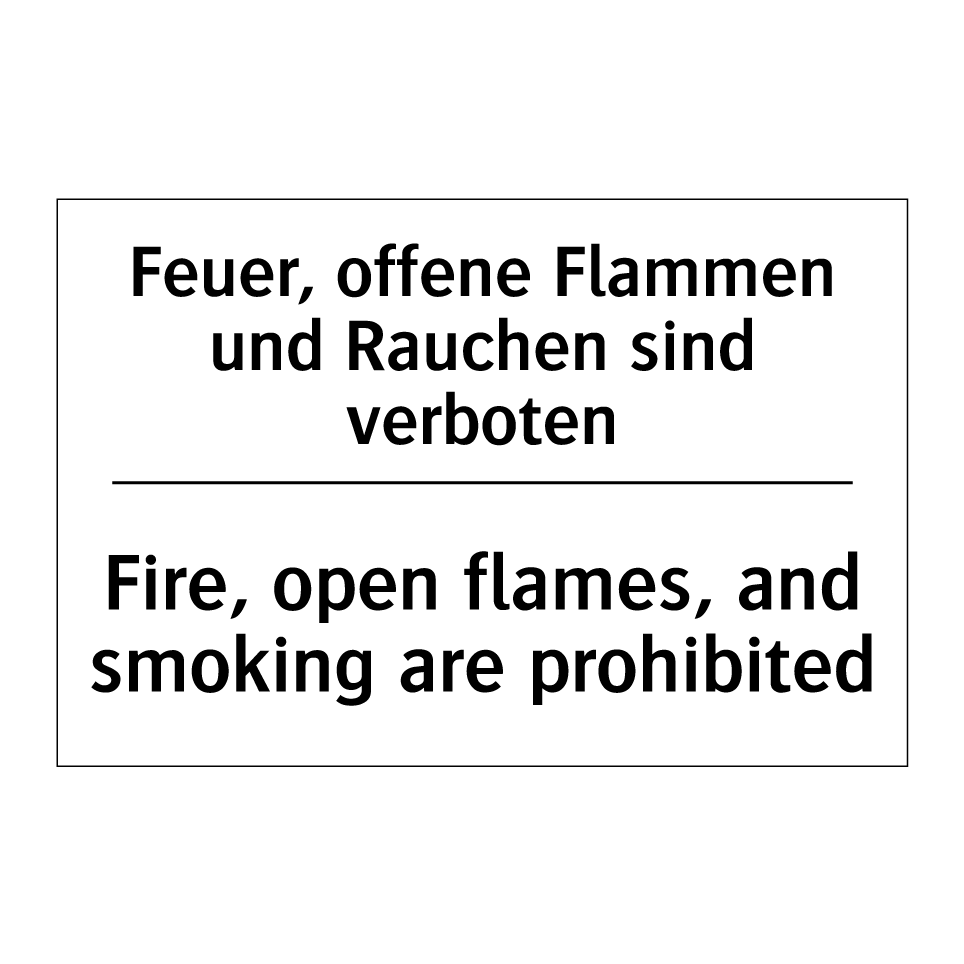 Kauf Feuer, offene Flammen und Rauchen /.../ - Fire, open flames, and ...