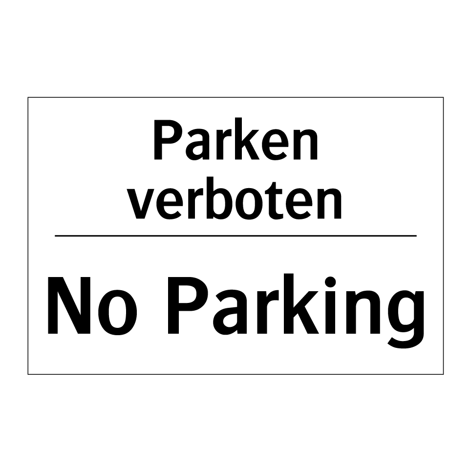 Kauf Parken verboten - No Parking schild | SignOnline | DE-P3809