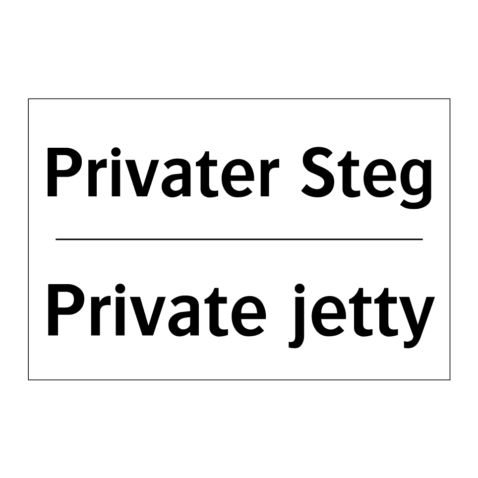 Kauf Privater Steg - Private jetty schild | SignOnline | DE-P3857