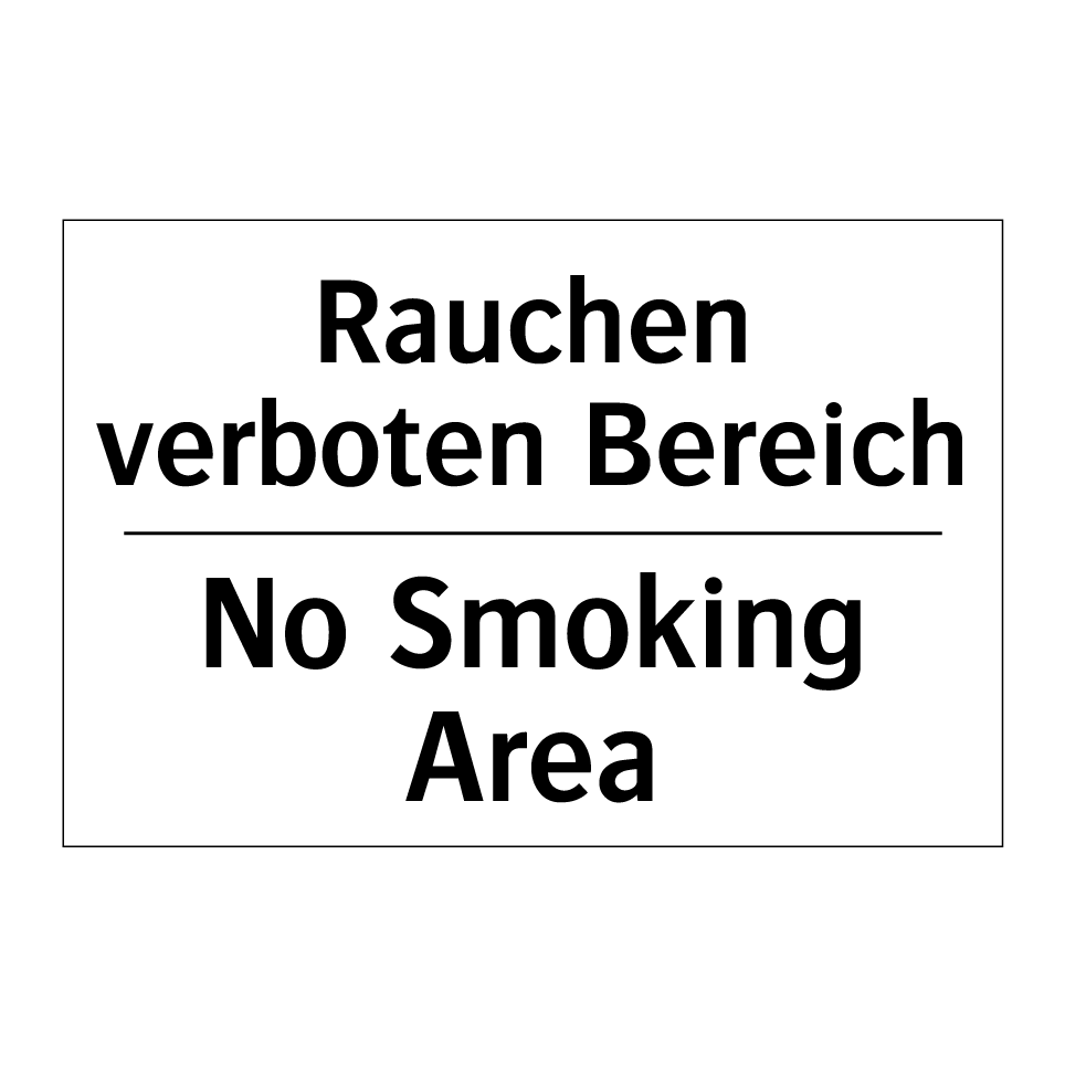Kauf Rauchen verboten Bereich - No Smoking Area schild | SignOnline ...