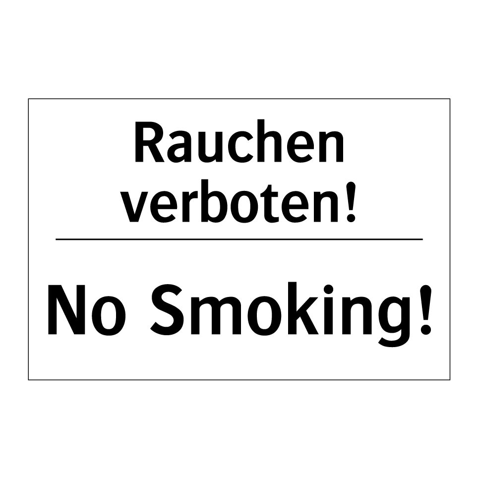 Kauf Rauchen verboten! - No Smoking! schild | SignOnline | DE-P3971
