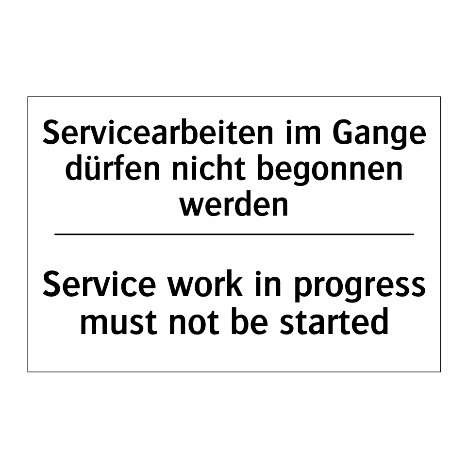 Kauf Servicearbeiten im Gange dürfen /.../ - Service work in progress ...